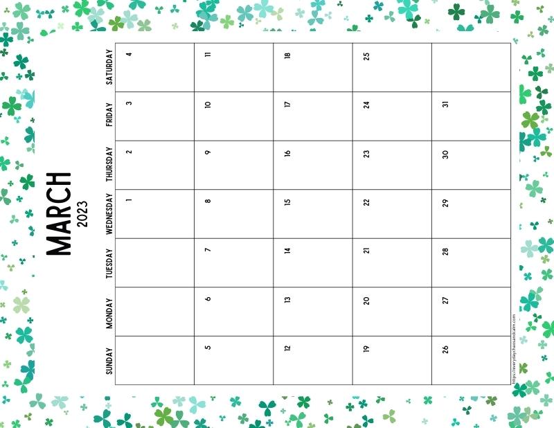 Free Printable March 2023 Calendars